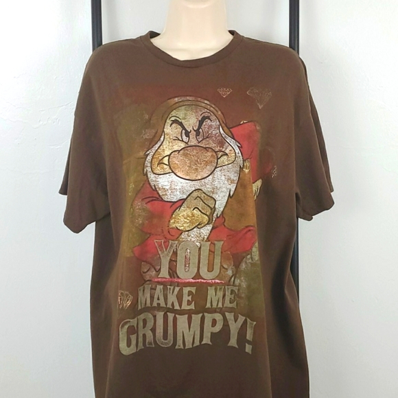 Disney | Tops | Disney Tshirt Graphic You Make Me Grumpy Top Size L ...